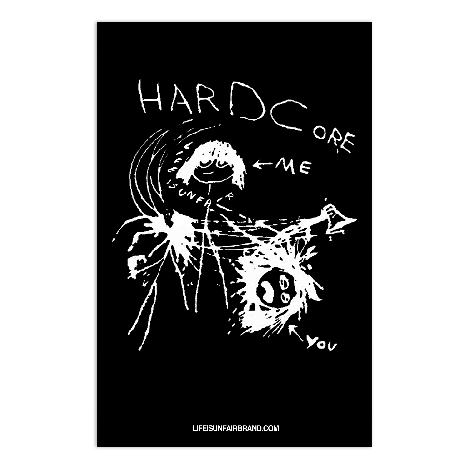 Hardcore Poster – LIFE IS UNFAIR BRAND